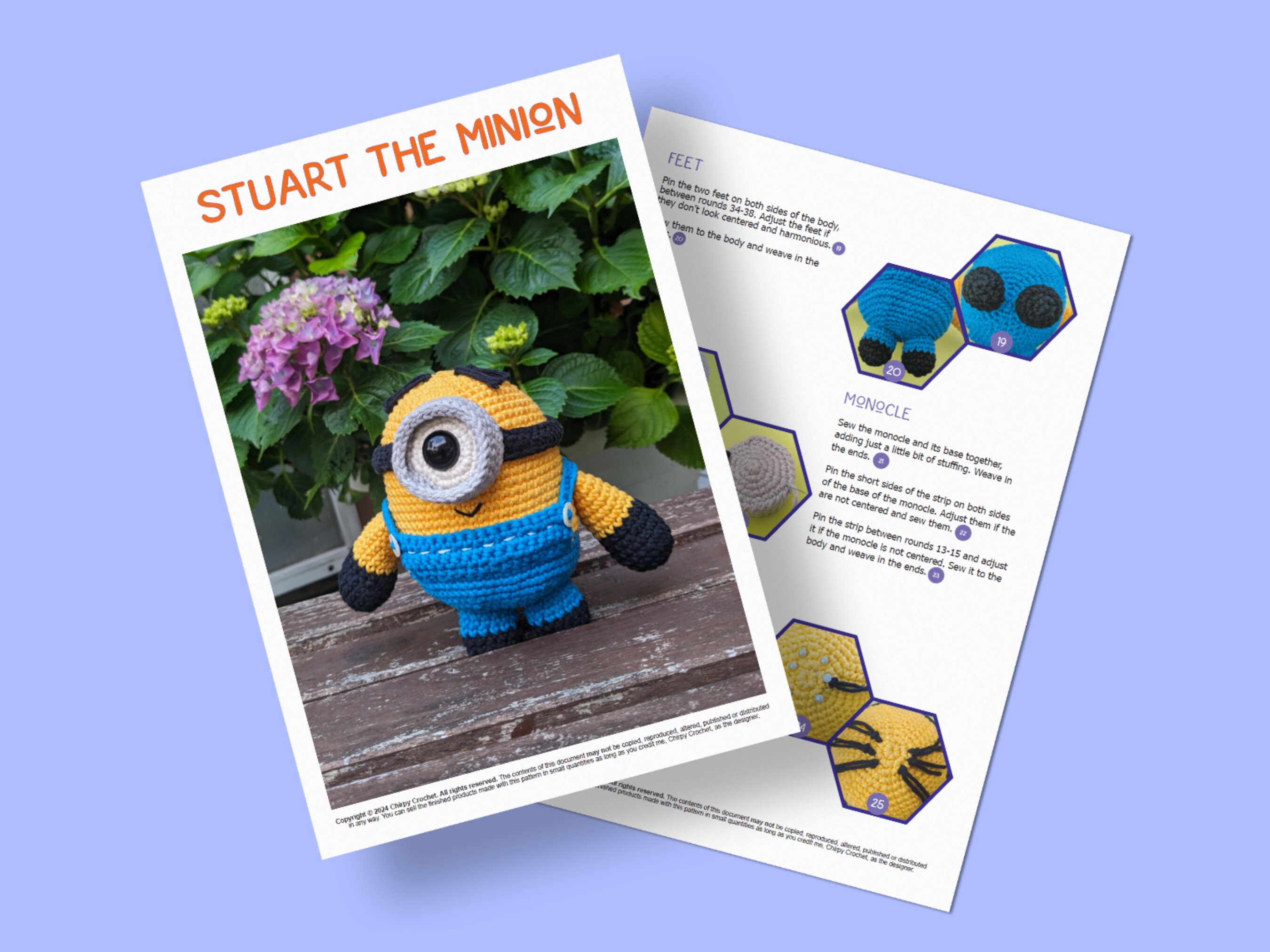 CROCHET PATTERN - Stuart the Minion- Amigurumi Beginner Friendly ...