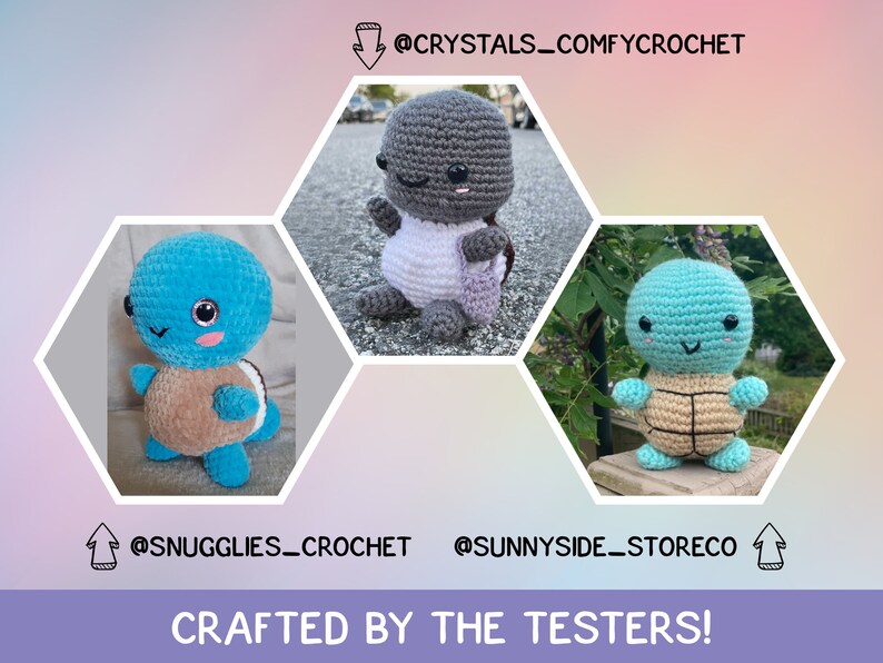 CROCHET PATTERN Squirtle Amigurumi Beginner Friendly - Etsy