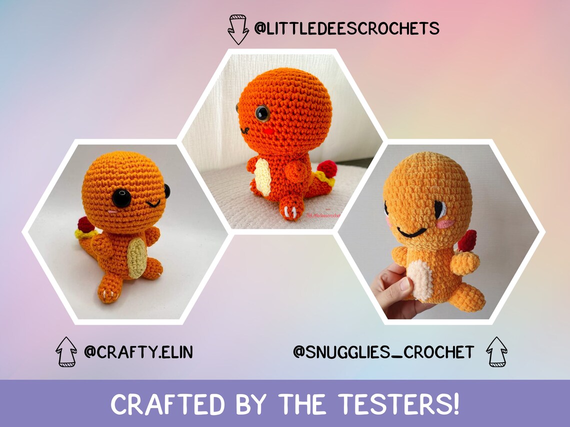 CROCHET PATTERN Charmander Amigurumi Beginner Friendly Pattern Starter ...