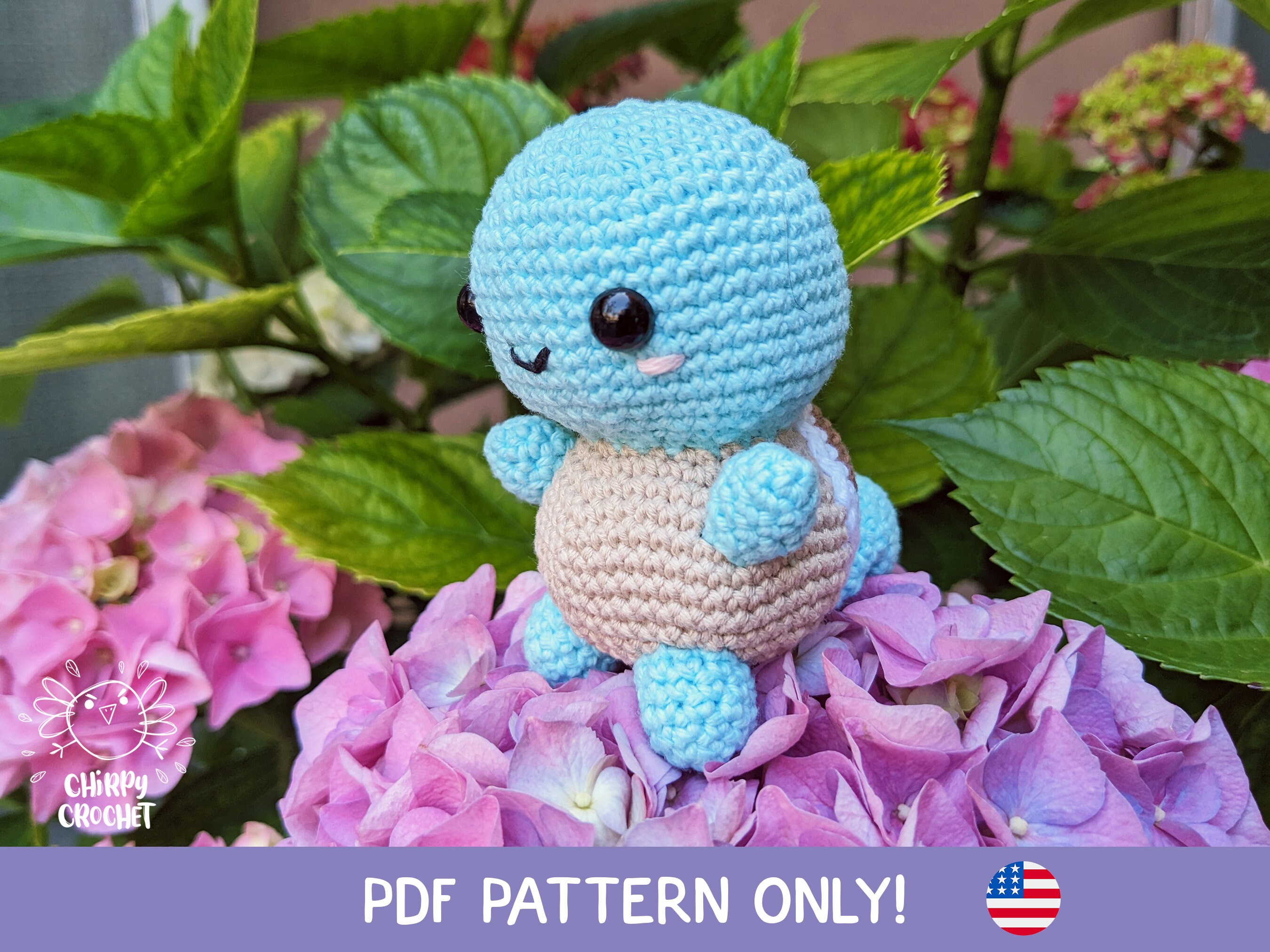 CROCHET PATTERN - Squirtle - Amigurumi Beginner Friendly Pattern ...