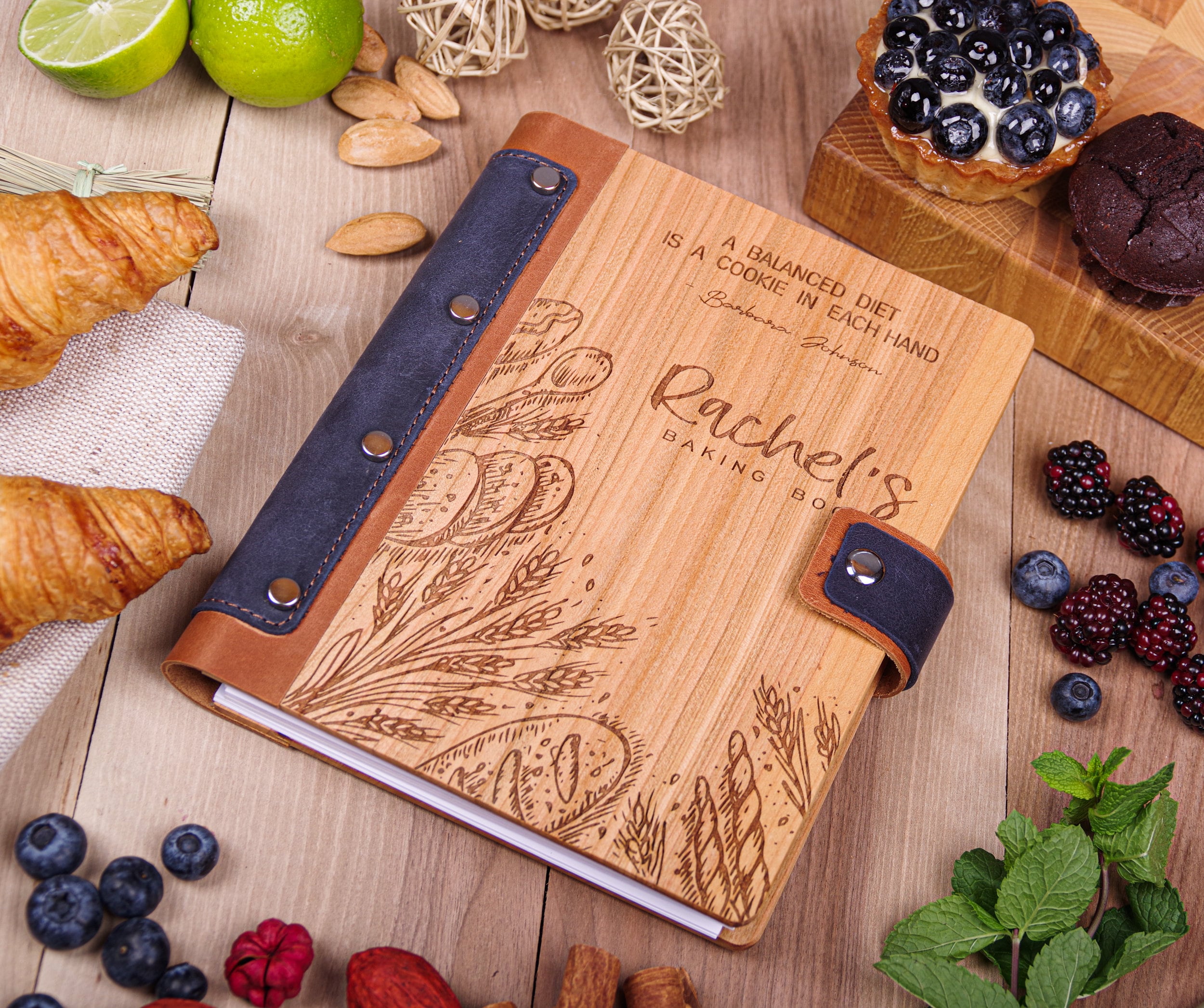 Personalized Recipe Book Recipe Journal Christmas Gift - Etsy