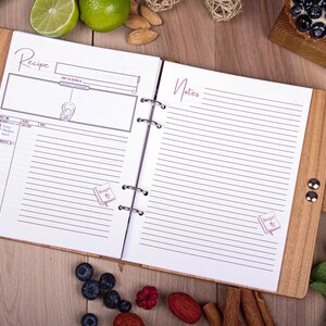 Personalized Wood Recipe Book: Leather Bound Family Cookbook - Etsy