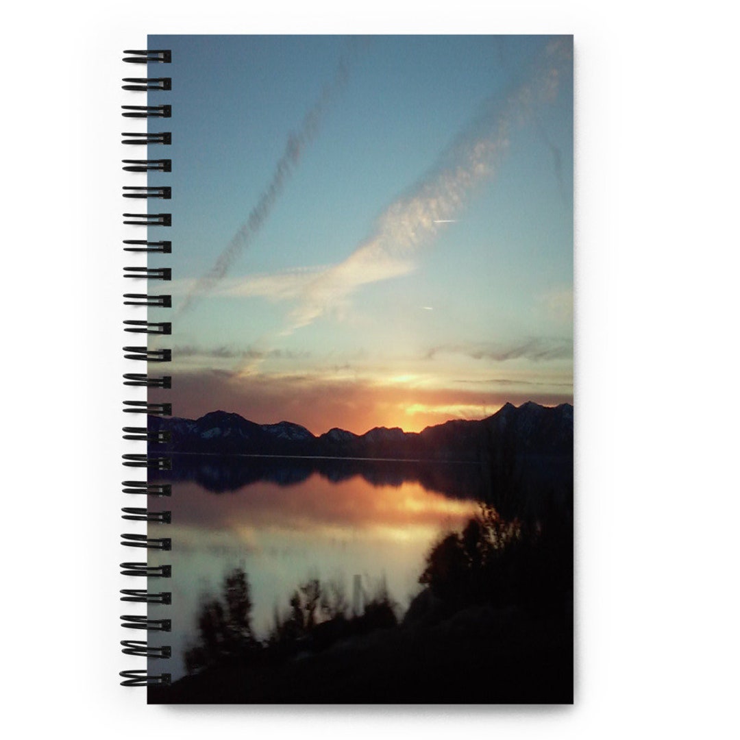 Lake Sunset Spiral Notebook - Etsy