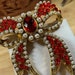Red Bow Brooch - Etsy