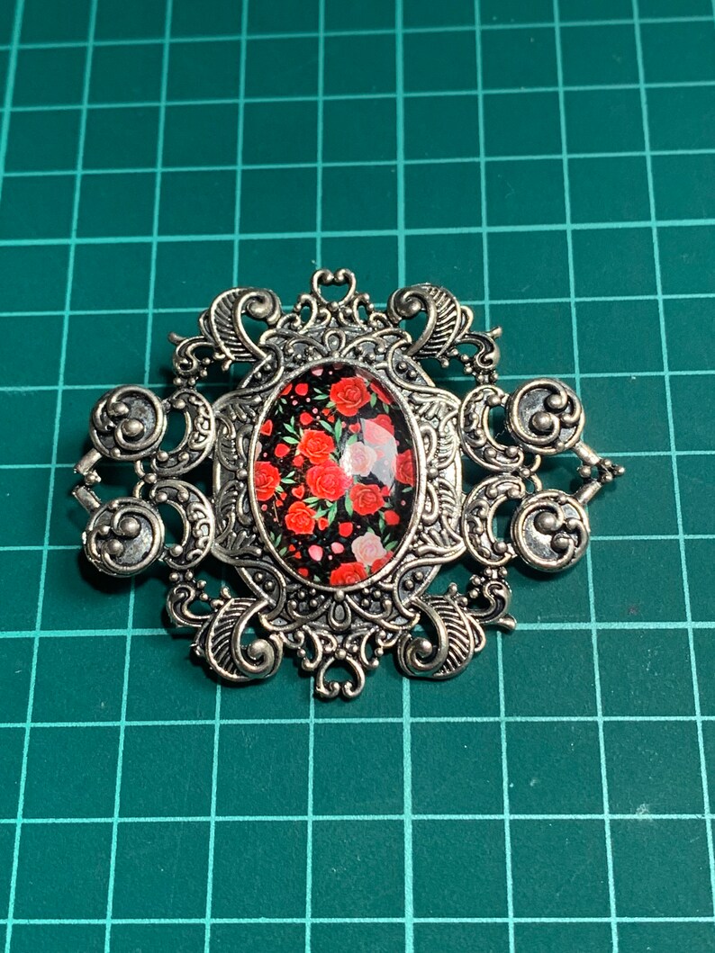 Antique Silver Roses Brooch , Floral European Style Hand Made Brooch - Etsy