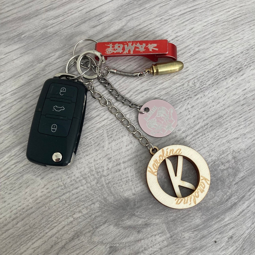 SVG Laser File Letter Name Keychain Plywood - Etsy