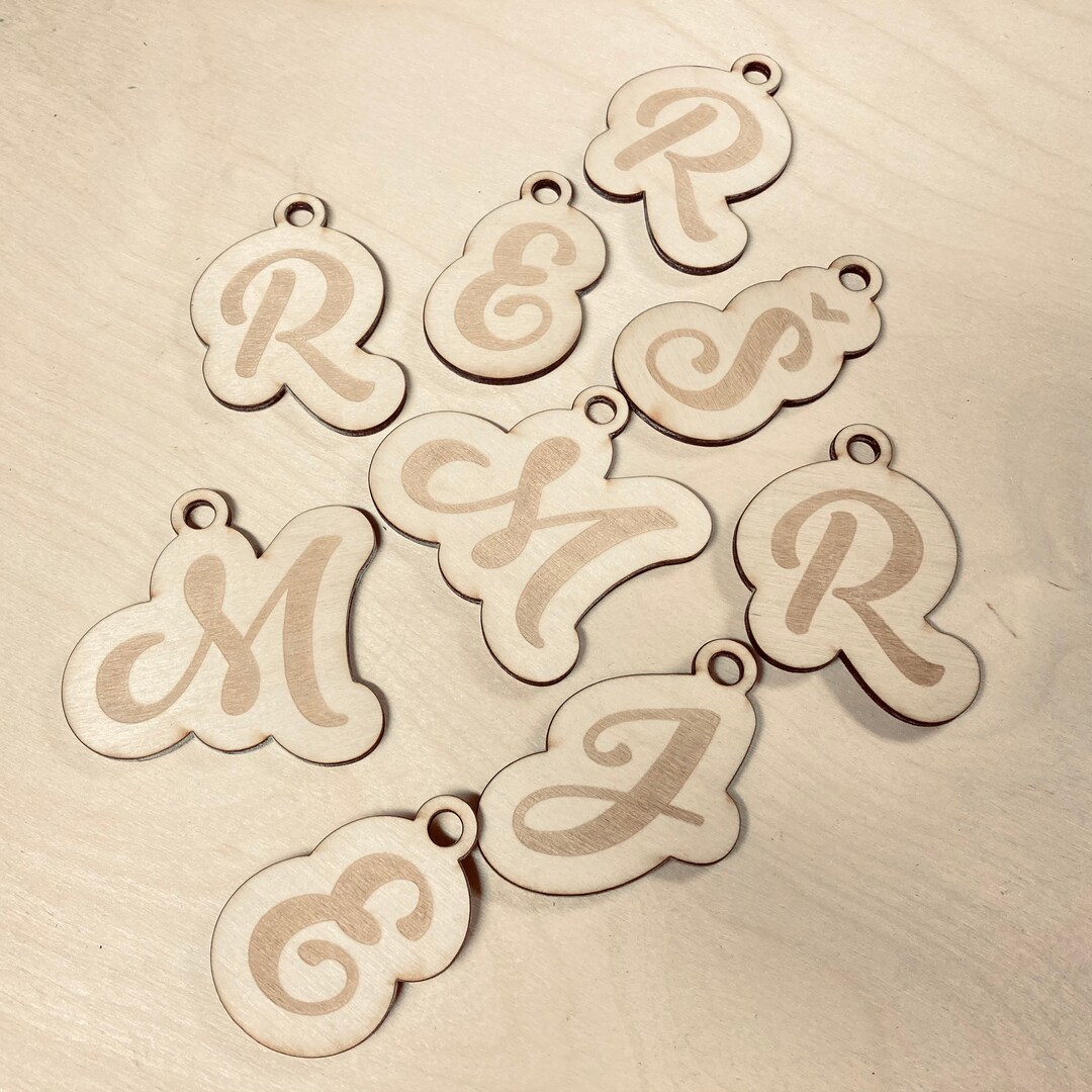 Keychain Initials Letters SVG CNC Laser Cut - Etsy