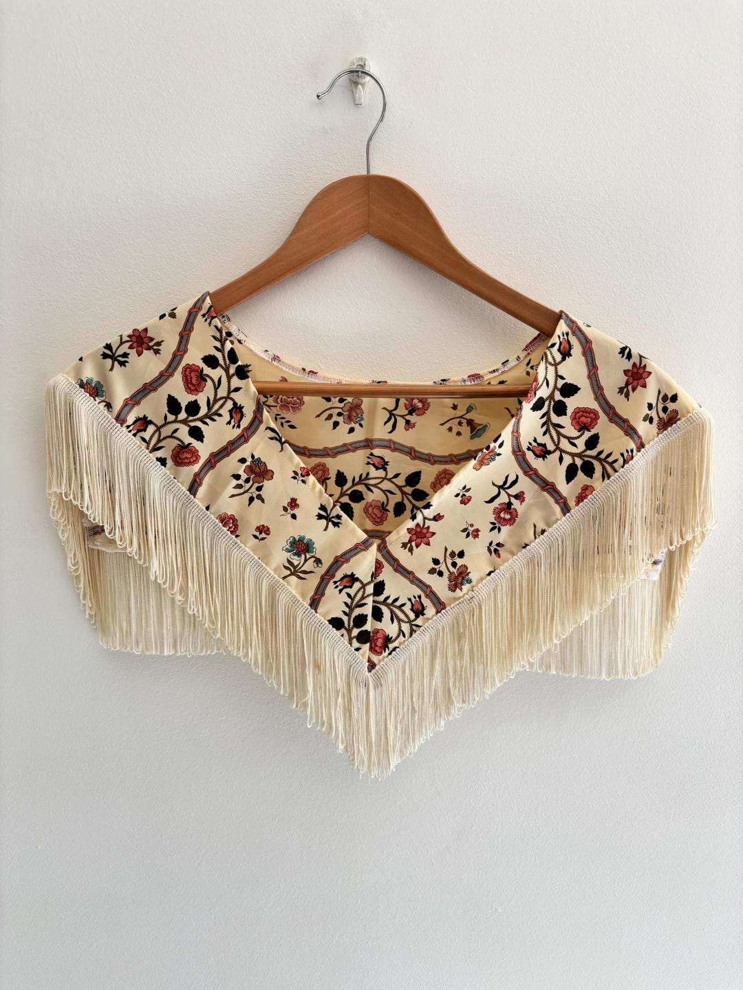 Vintage Provençal Fringe Collar – Upcycled Statement Piece - Etsy
