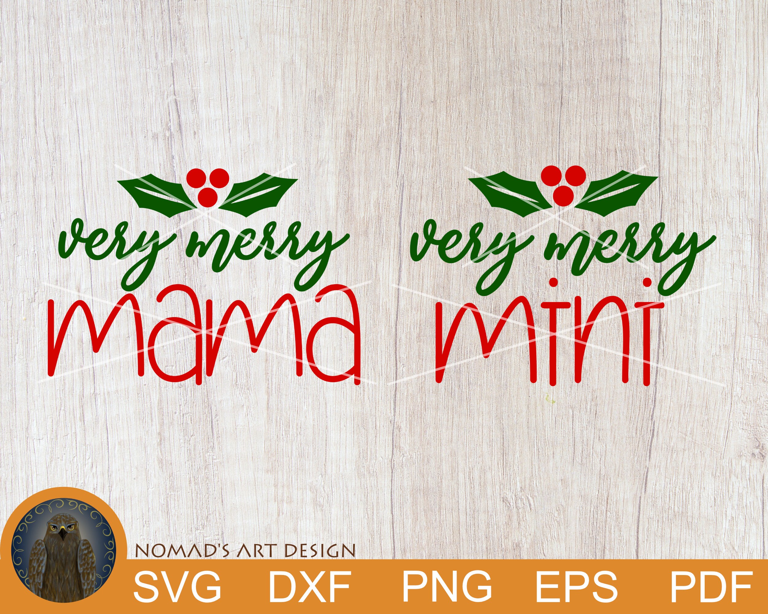 Very Merry Mama Svg Very Merry Mini Svg Mama and Mini Svg - Etsy
