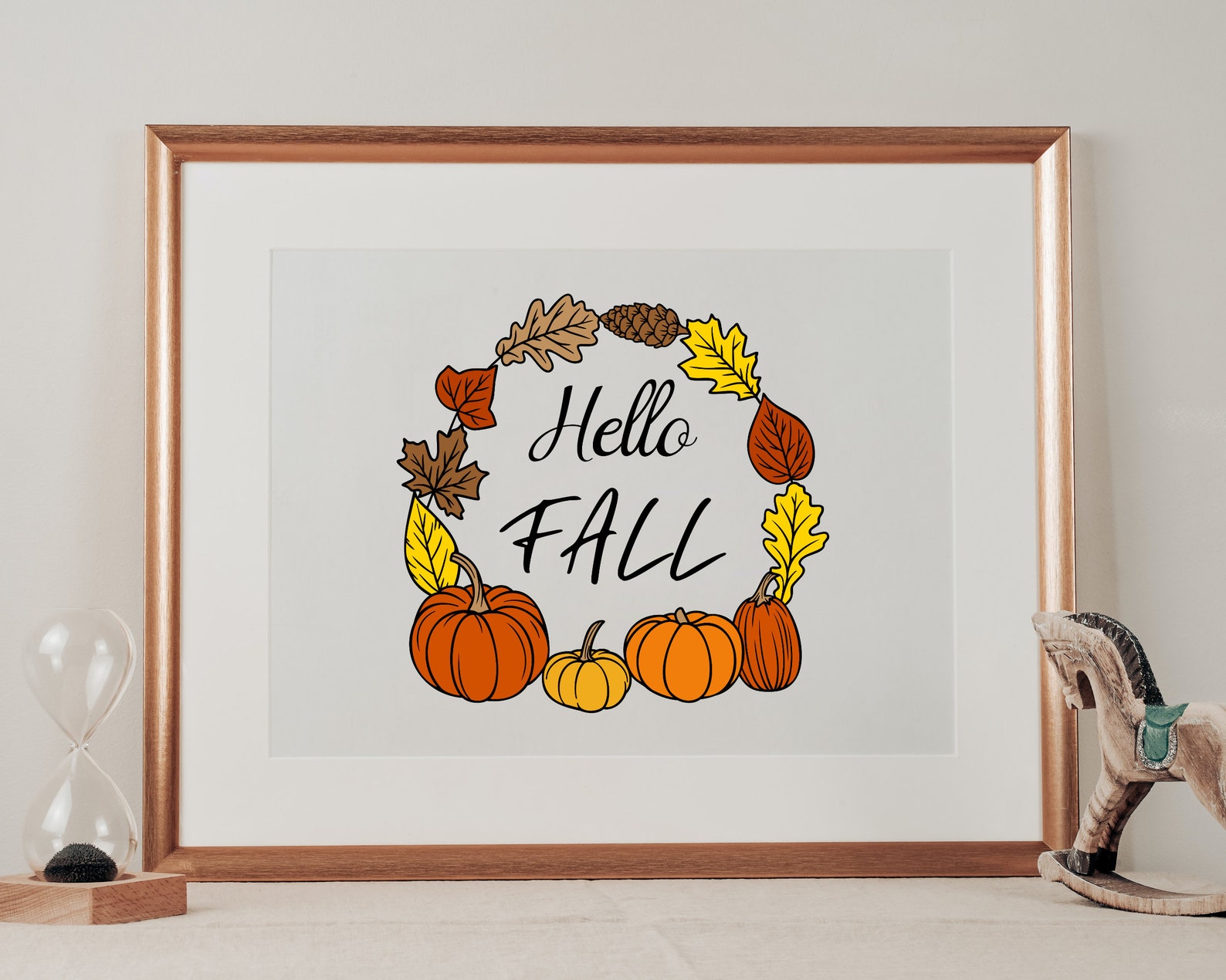 Hello Fall Svg Fall Sign Svg Pumpkin Svg Leaves Svg | Etsy