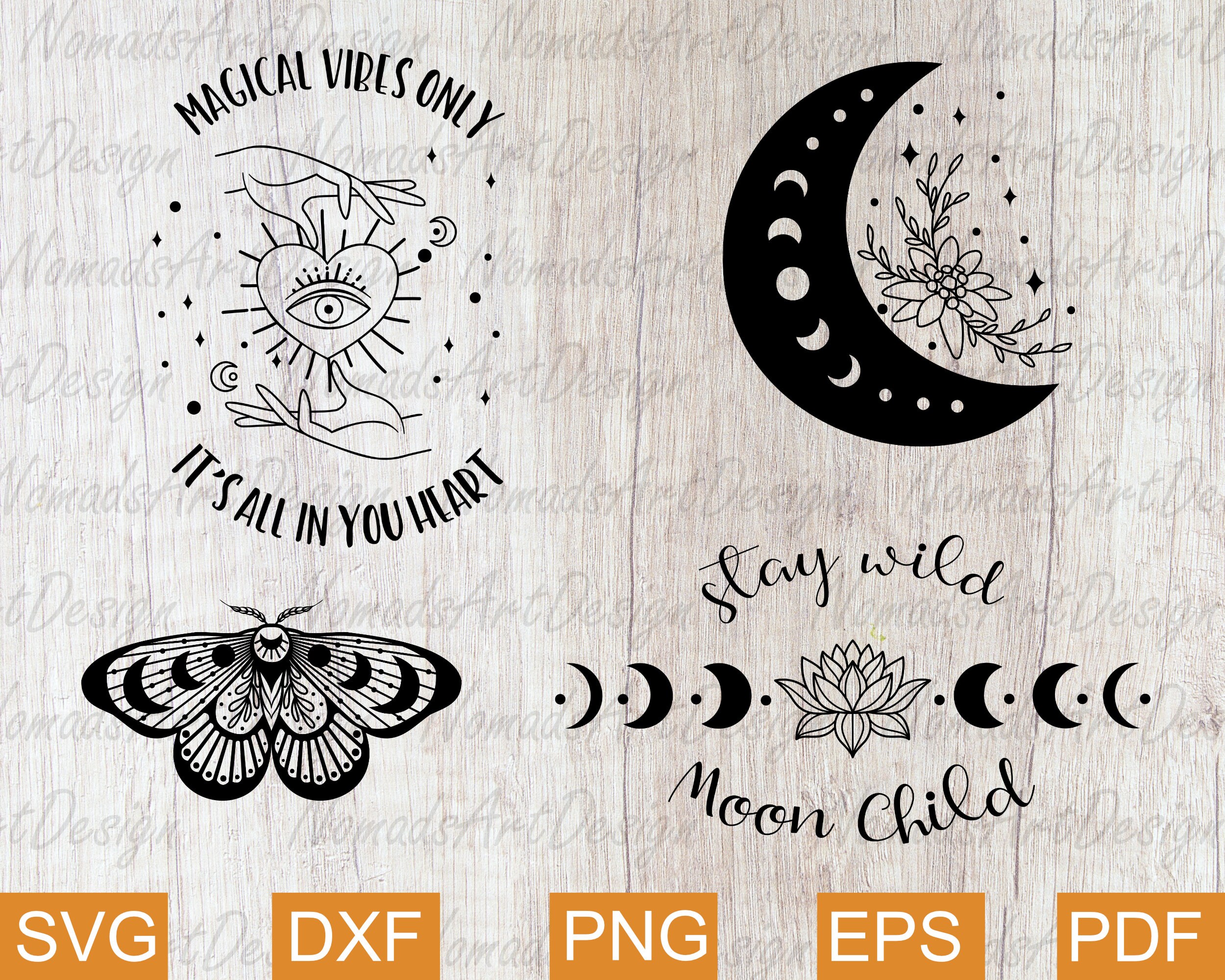 Stay Wild Moon Child Svg Moon Svg Flower Moon Svg Moon - Etsy