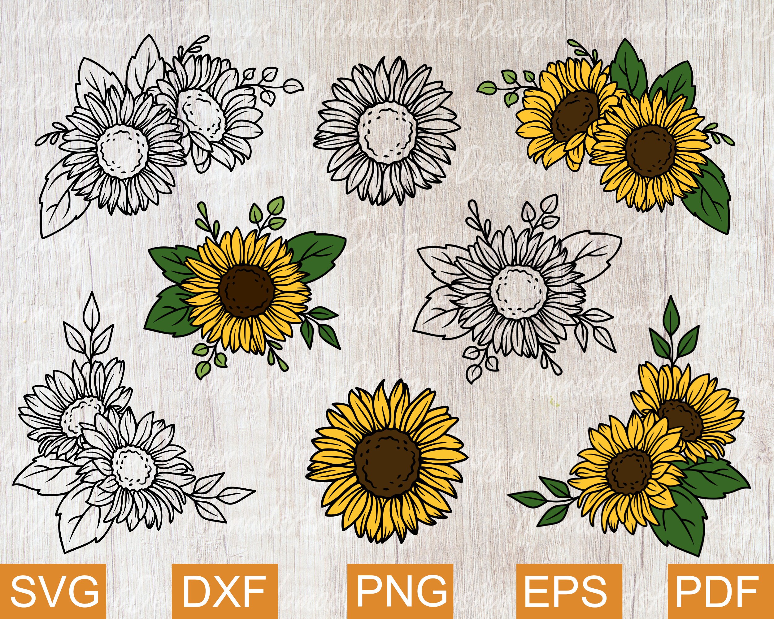 Sunflower Svg Flower Border Svg Svg Bundle Layered - Etsy