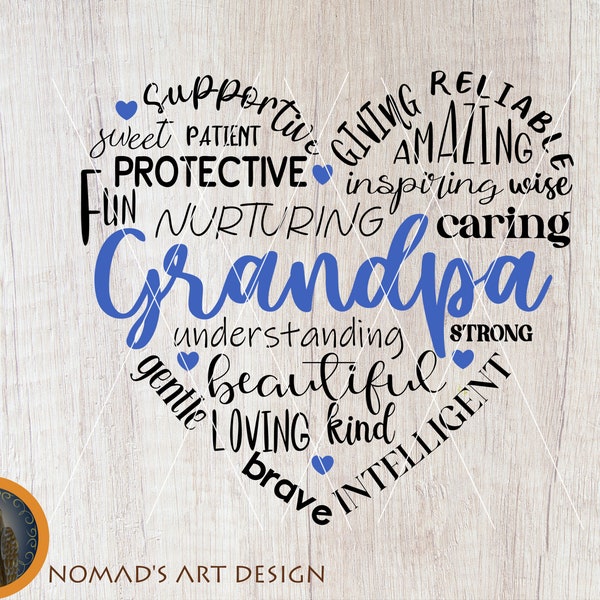 Grandpa Heart - Etsy