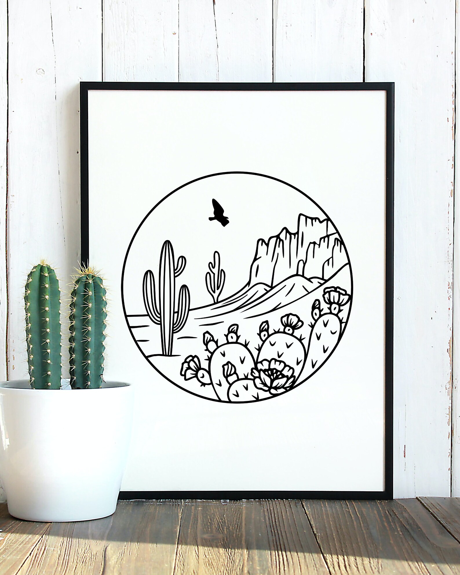 Cactus Scene Svg Desert Scene Svg Boho Svg Cactus Svg - Etsy