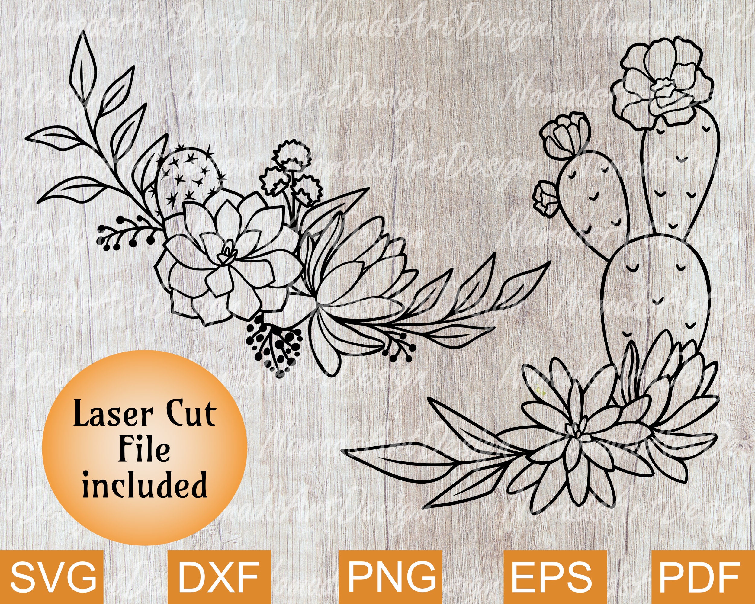 Cactus Svg Succulent Svg Cactus Border Svg Cactus Frame | Etsy