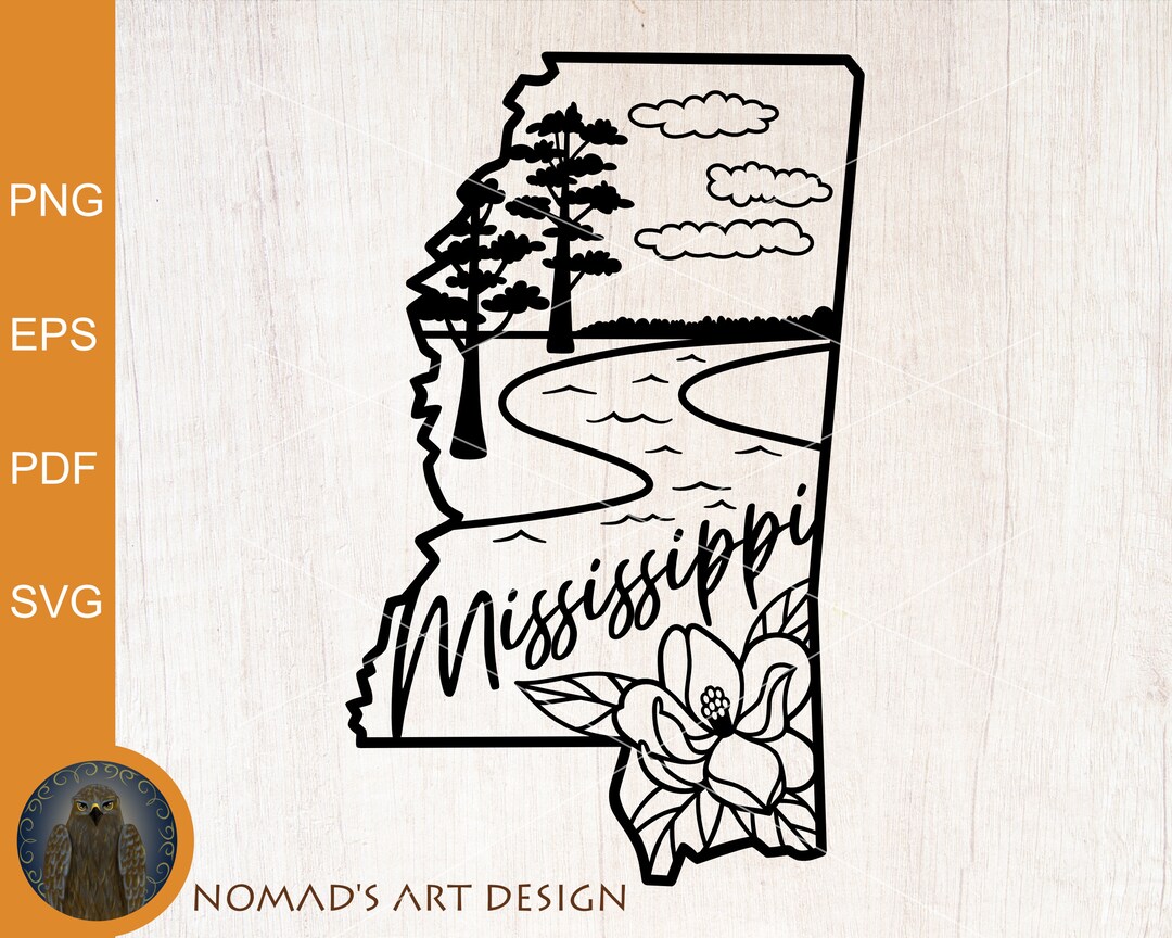 Mississippi Svg, Magnolia Svg, Mississippi Scene Svg, Cut Files for ...