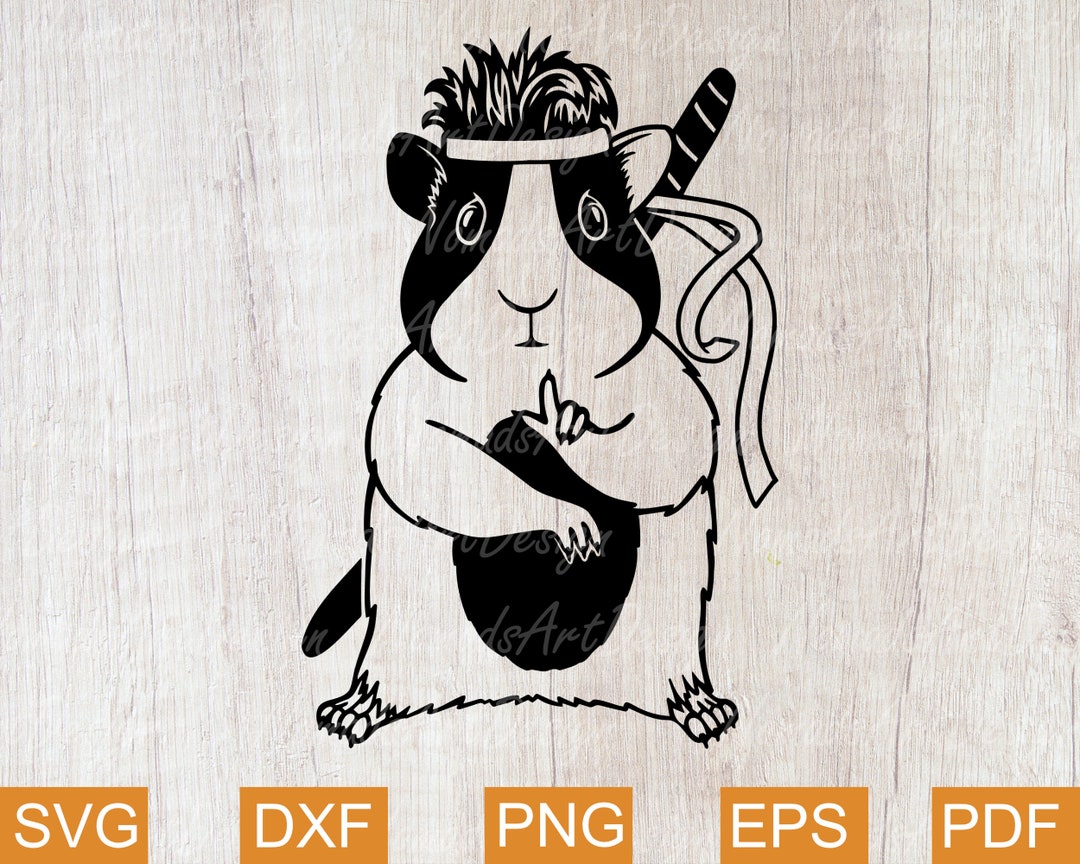 Guinea Pig Svg, Ninja Svg, Funny Pet Svg, Funny Guinea Pig, Animal Svg ...