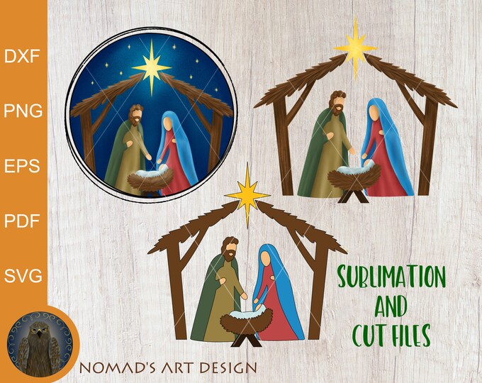 Belén svg, pesebre png, natividad png, diseño de sublimación del ...