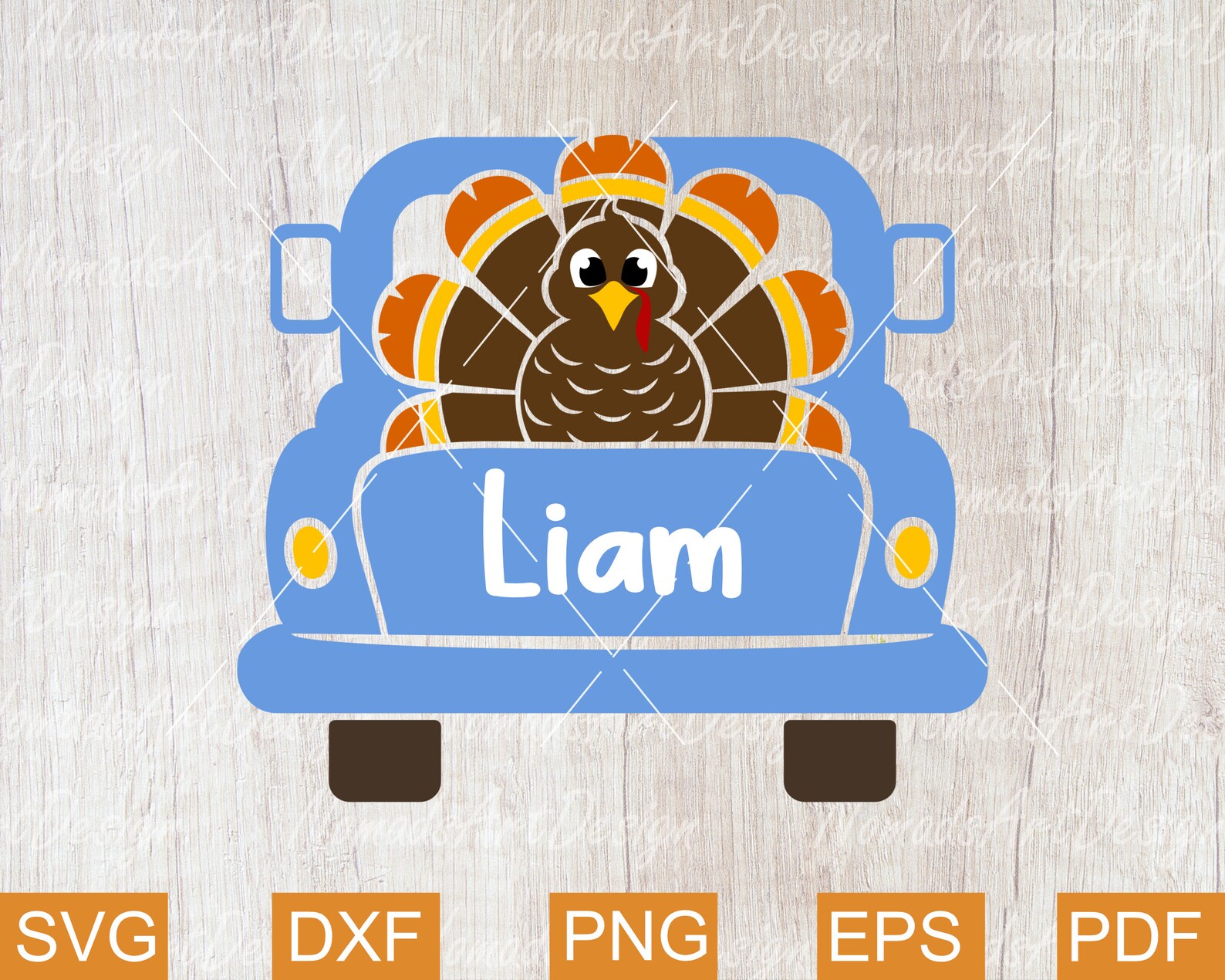 Boy Turkey Truck Svg Boys Thanksgiving Svg Turkey Svg - Etsy