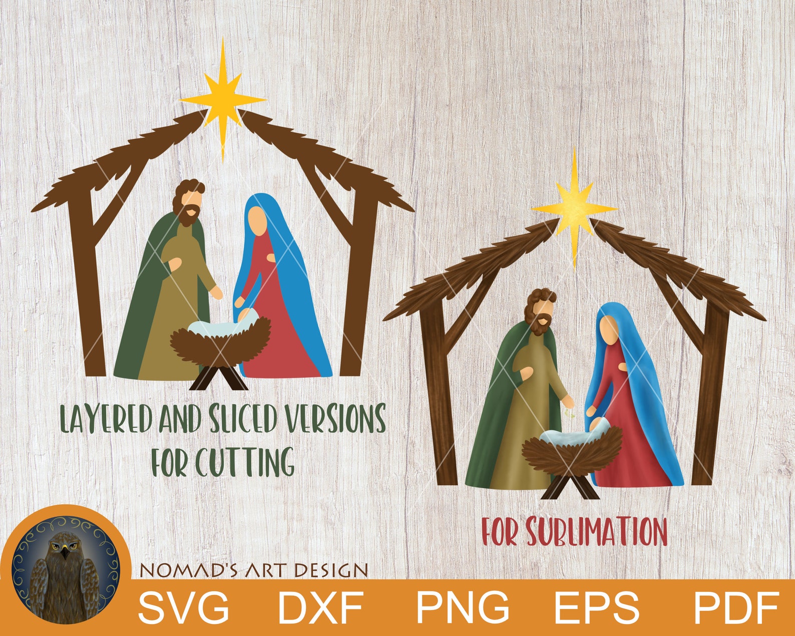 Nativity Scene Svg Manger Png Nativity Scene Png Manger | Etsy