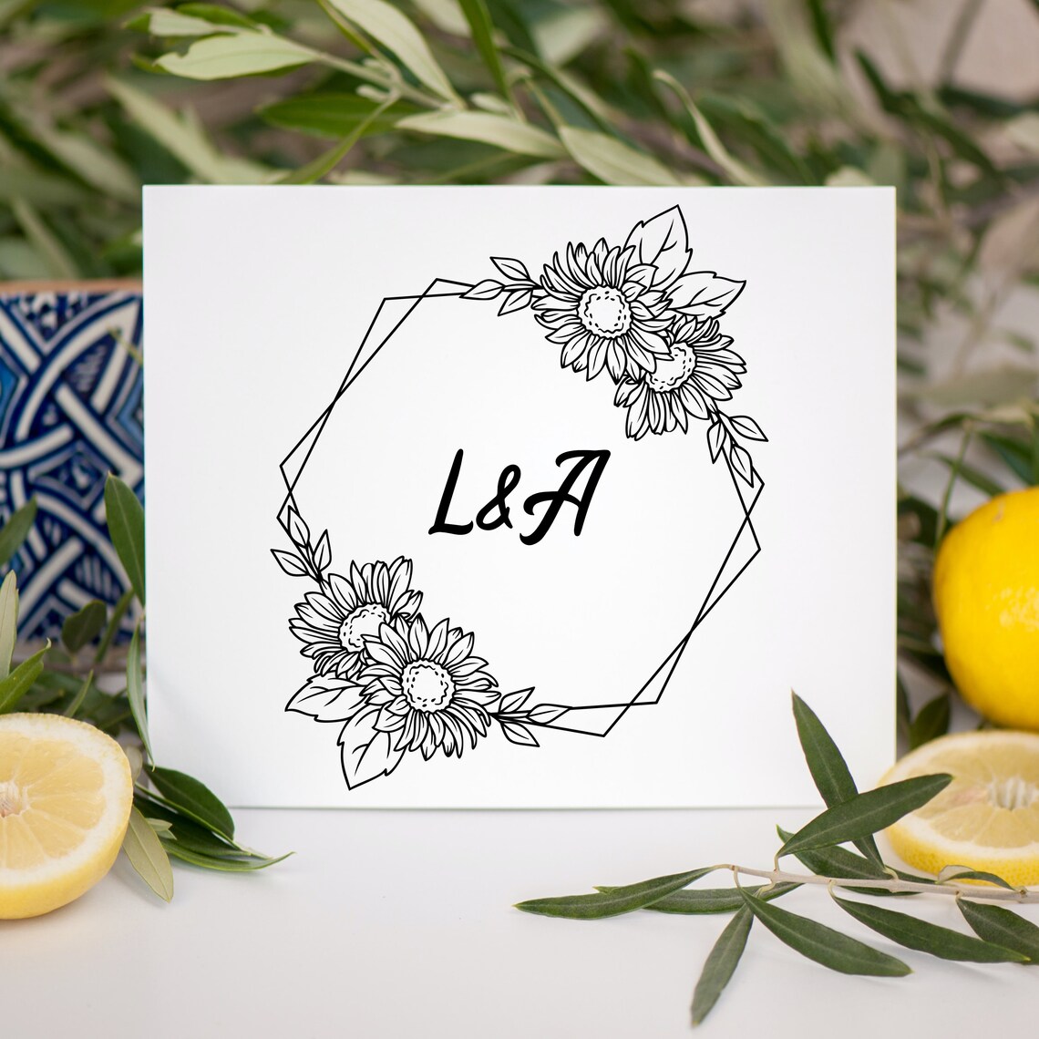 Sunflower Frame Svg Circle Frame Svg Hexagon Frame Svg - Etsy