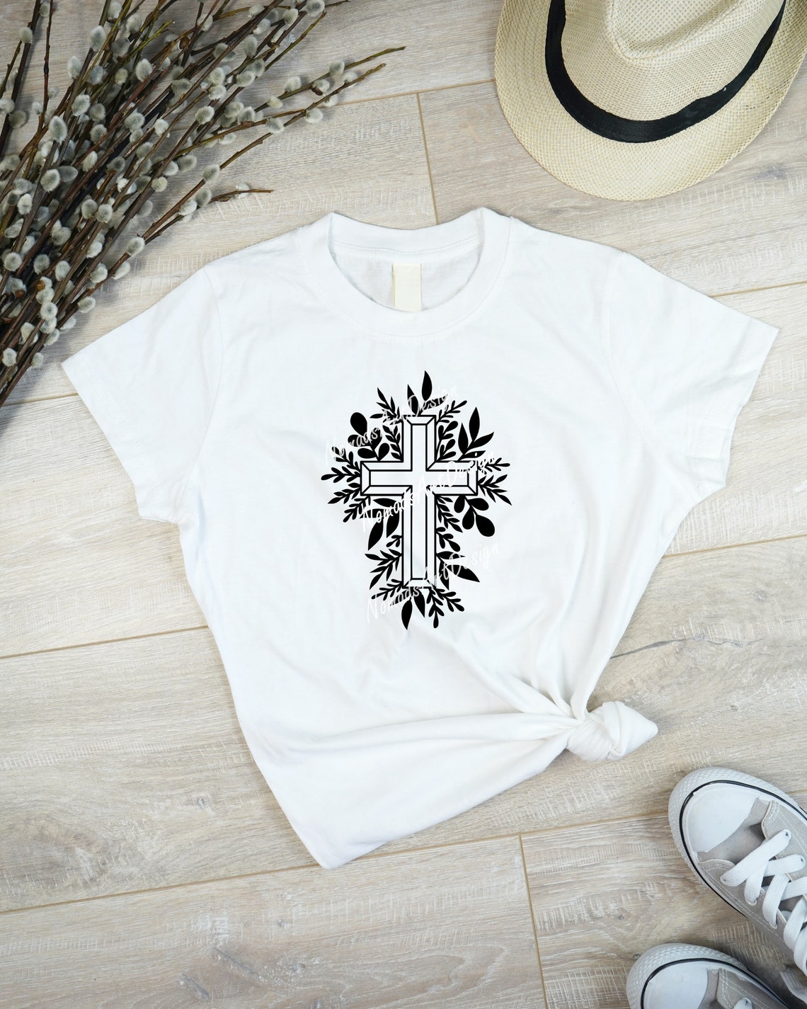 Leaf Cross Svg Cross With Leaves Svg Religious Svg | Etsy