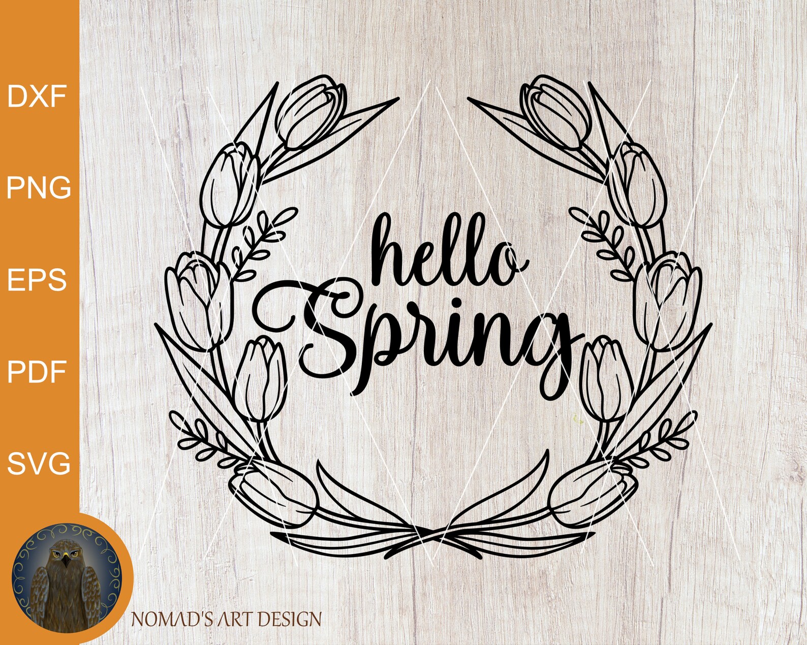 Hello Spring Svg Spring Sign Svg Tulip Svg Easter Wreath - Etsy