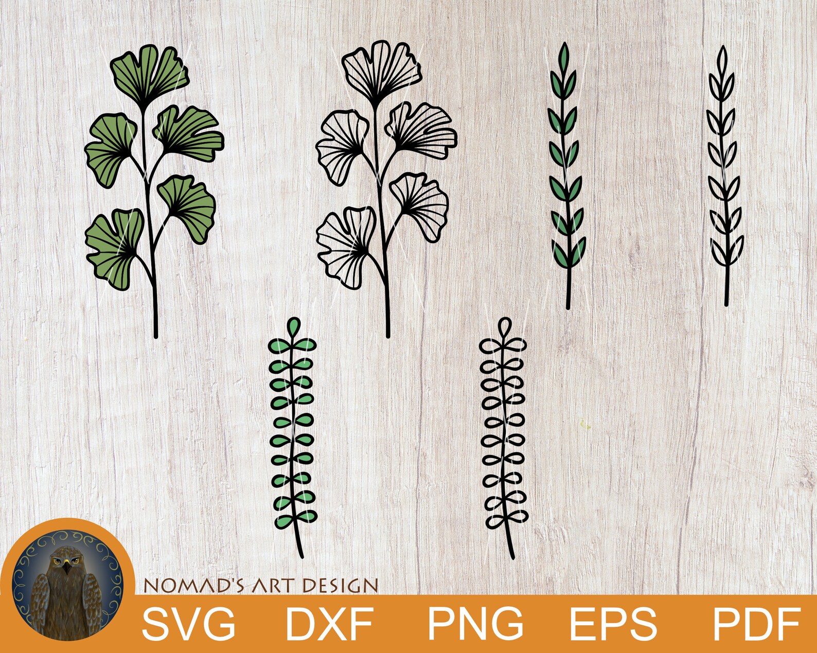 Leaves Svg Leaf Template Leaves Svg with Outline Leaf Svg | Etsy