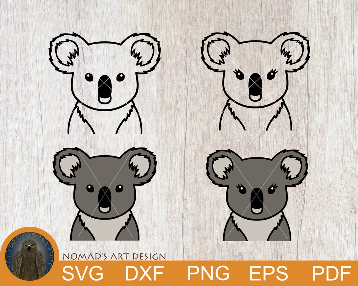 Koala Svg Koala Head Svg Koala Face Svg Koala Layered Svg - Etsy