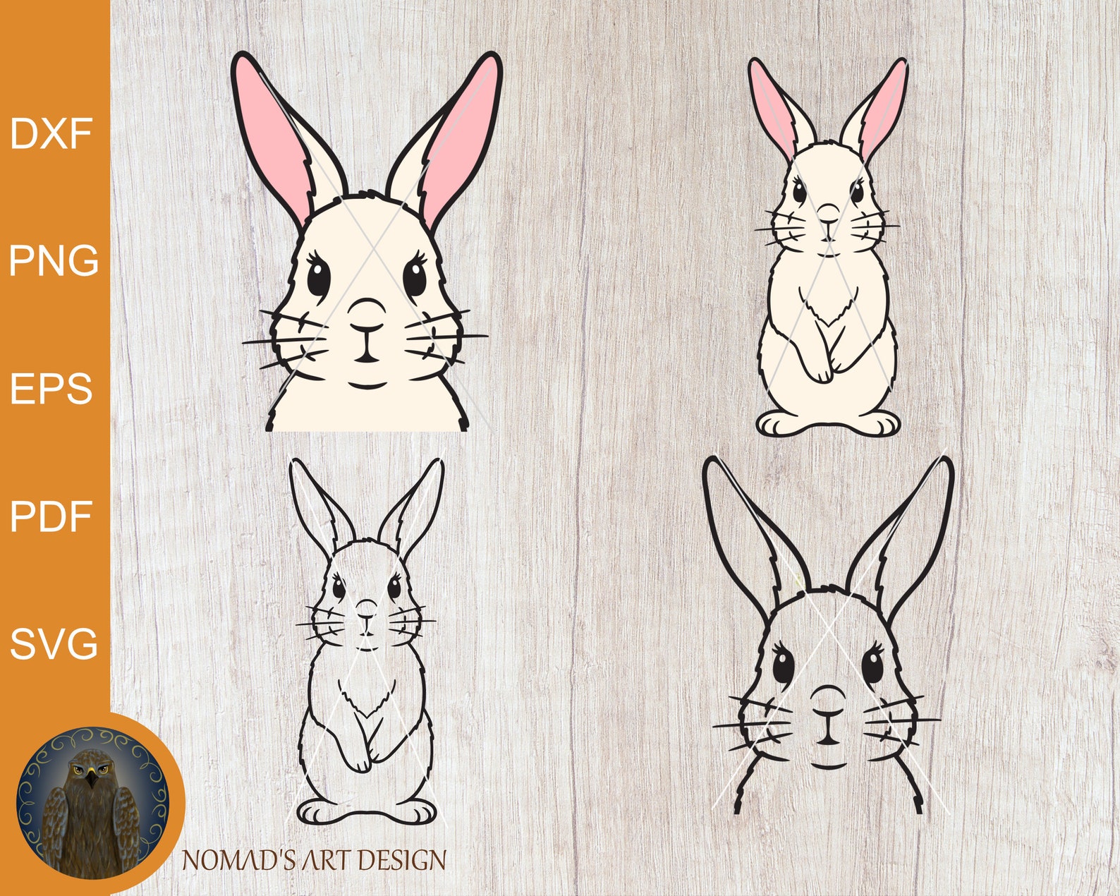 Bunny Svg Rabbit Svg Bunny Face Svg Animal Face Svg Easter | Etsy