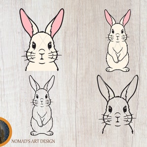 Bunny Svg Rabbit Svg Bunny Face Svg Animal Face Svg Easter | Etsy