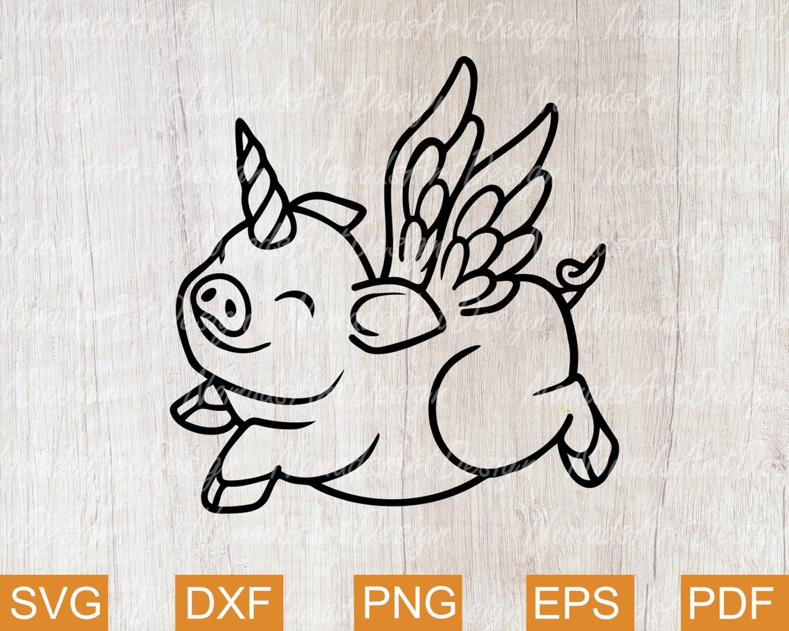 Flying Pig Svg Pig Svg Pig Bandana Svg Wings Svg Cute Pig - Etsy