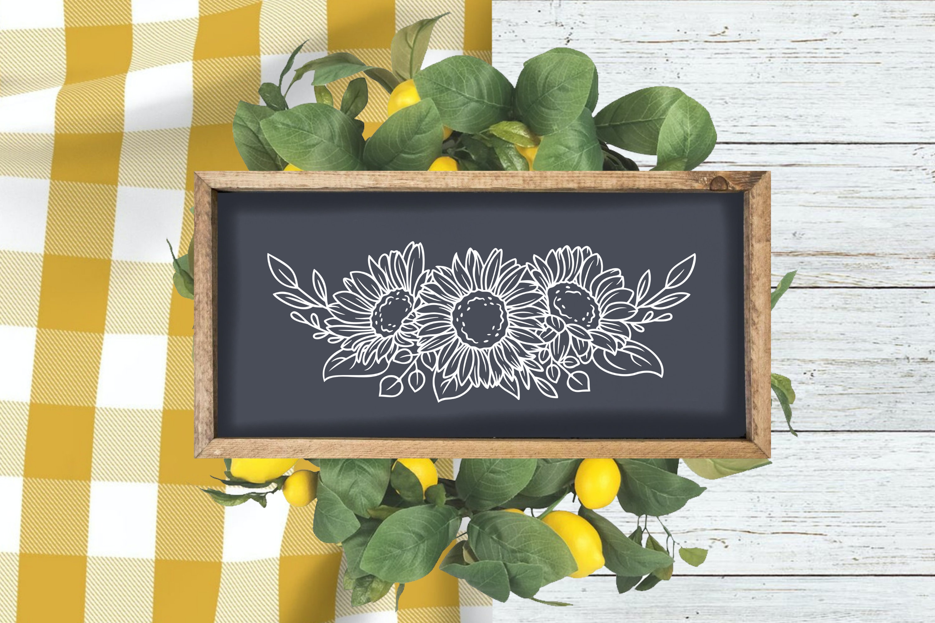Sunflower Svg Sunflower Border Svg Sunflower Frame Svg - Etsy