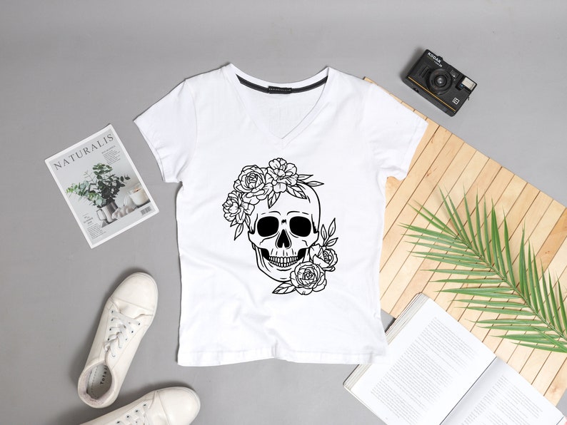 Skull With Roses Svg Layered Svg Sugar Skull Svg Skull Png - Etsy