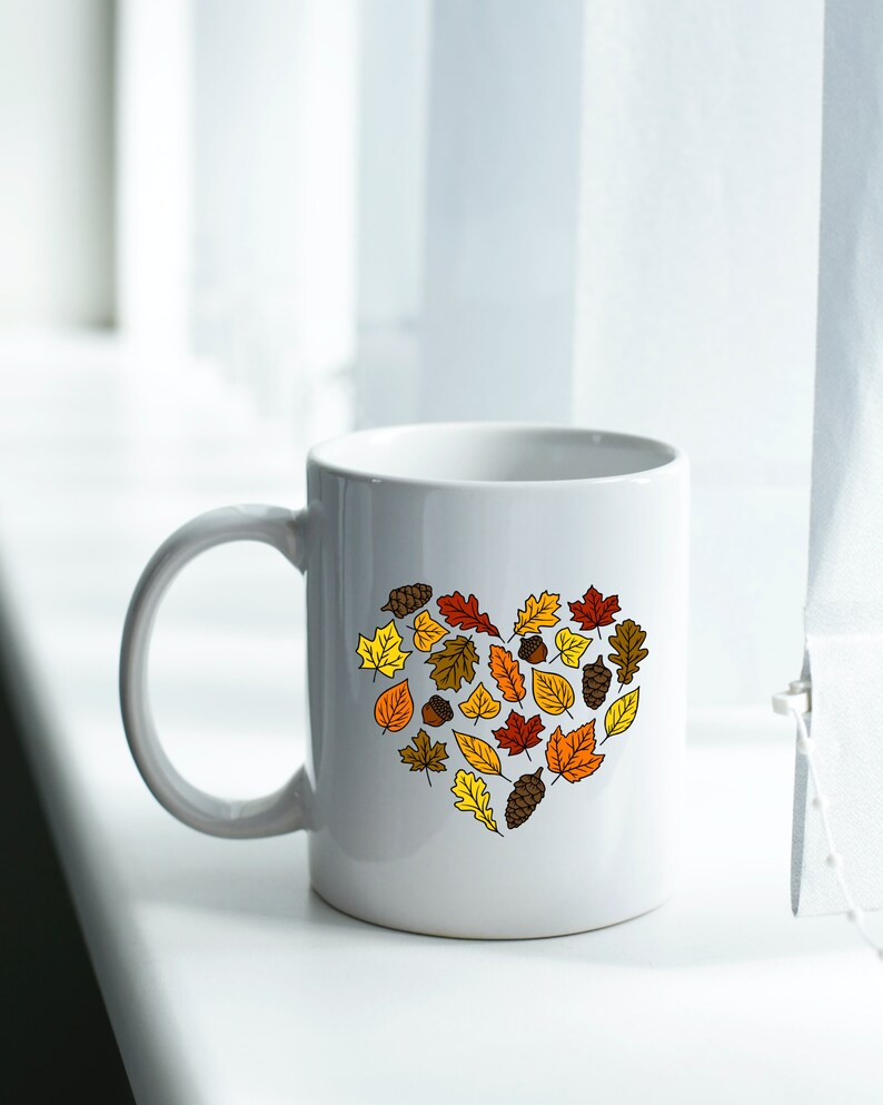 Autumn Designs Svg Fall Heart Svg Autumn Leaves Svg Pumpkin - Etsy