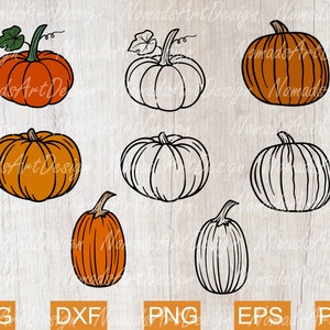 Pumpkin Svg, Fall Svg Bundle, Pumpkin Cut File, Pumpkin Clipart ...