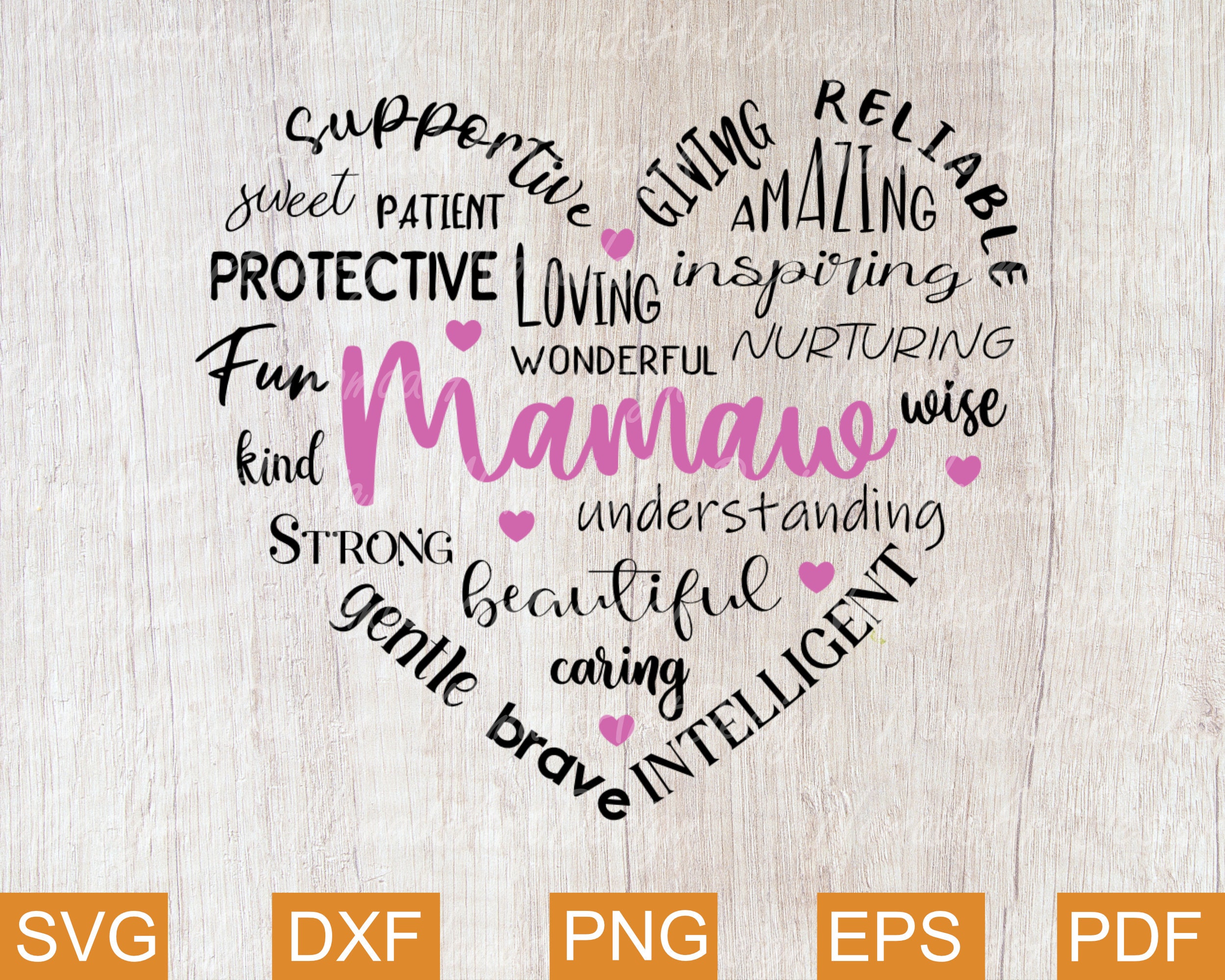 Mamaw Svg Heart Svg Mamaw Cut File Mothers Day Svg Mom - Etsy