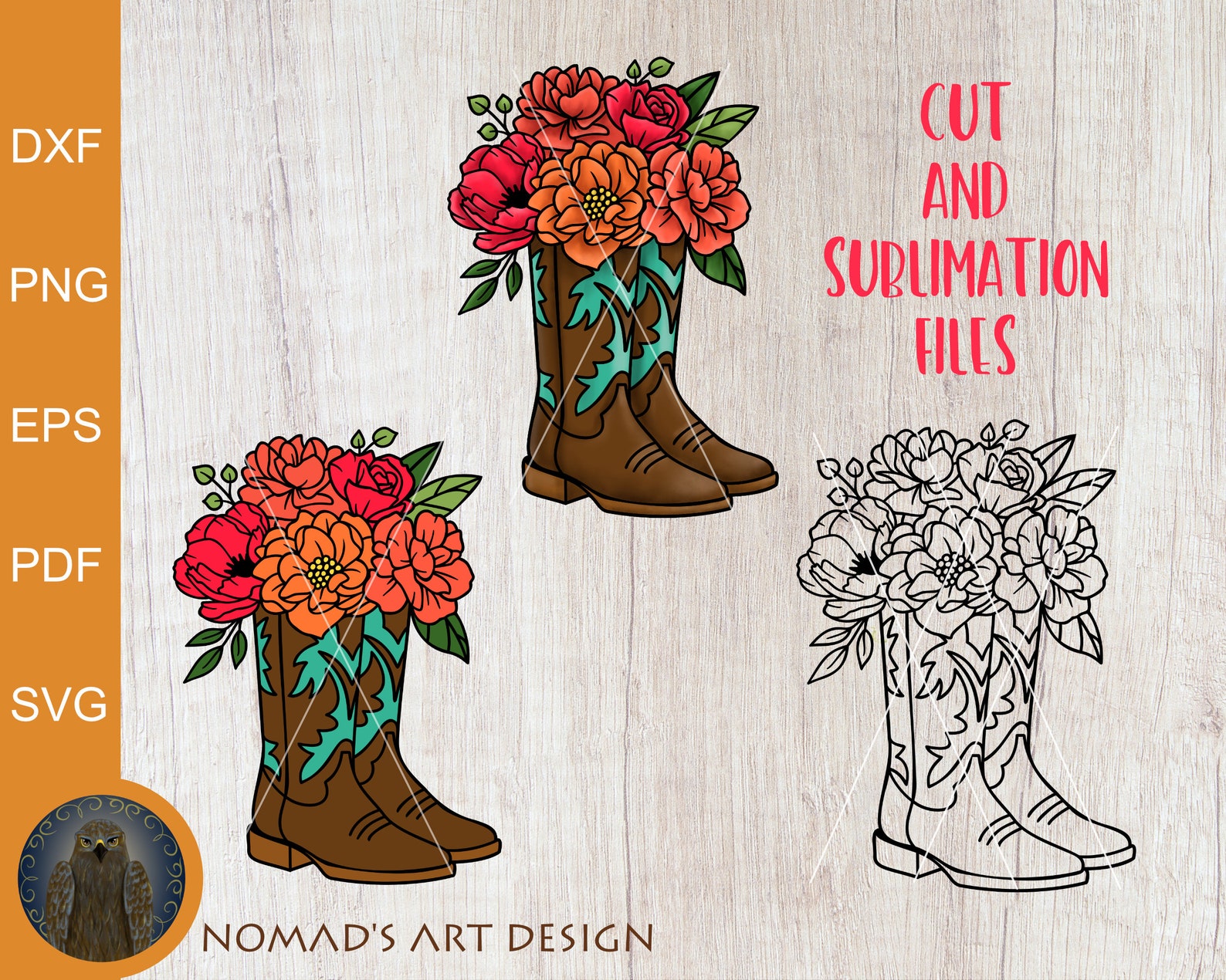 Cowboy Boots Svg Cowboy Boots Flowers Svg Girl Rodeo Svg - Etsy