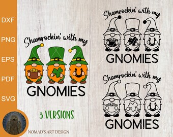 Shamrockin With My Gnomies Svg St Patrick's Day SVG - Etsy