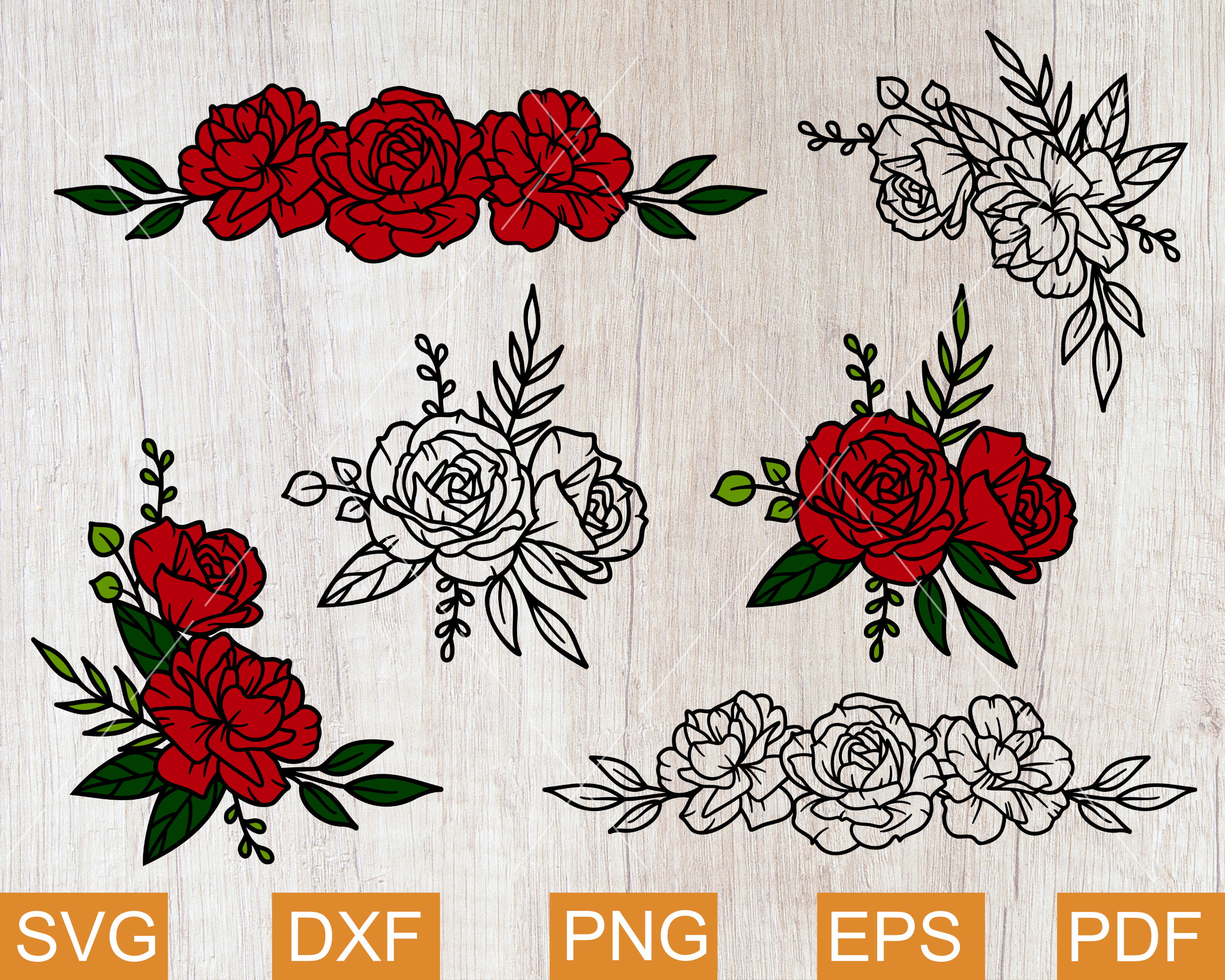 Roses Svg Rose Svg Roses Paper Cut Floral Svg Flowers Svg - Etsy