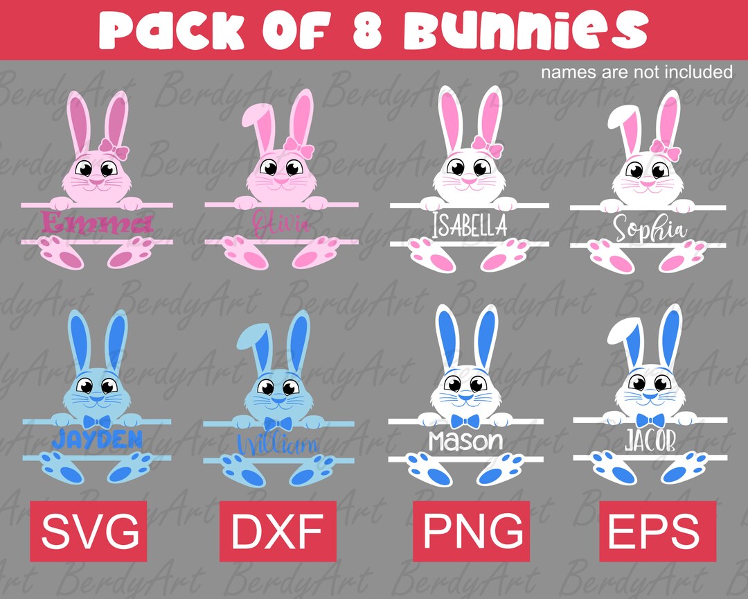 Bunny Svg Easter Svg Bunny Name Svg Rabbit Easter Svg - Etsy