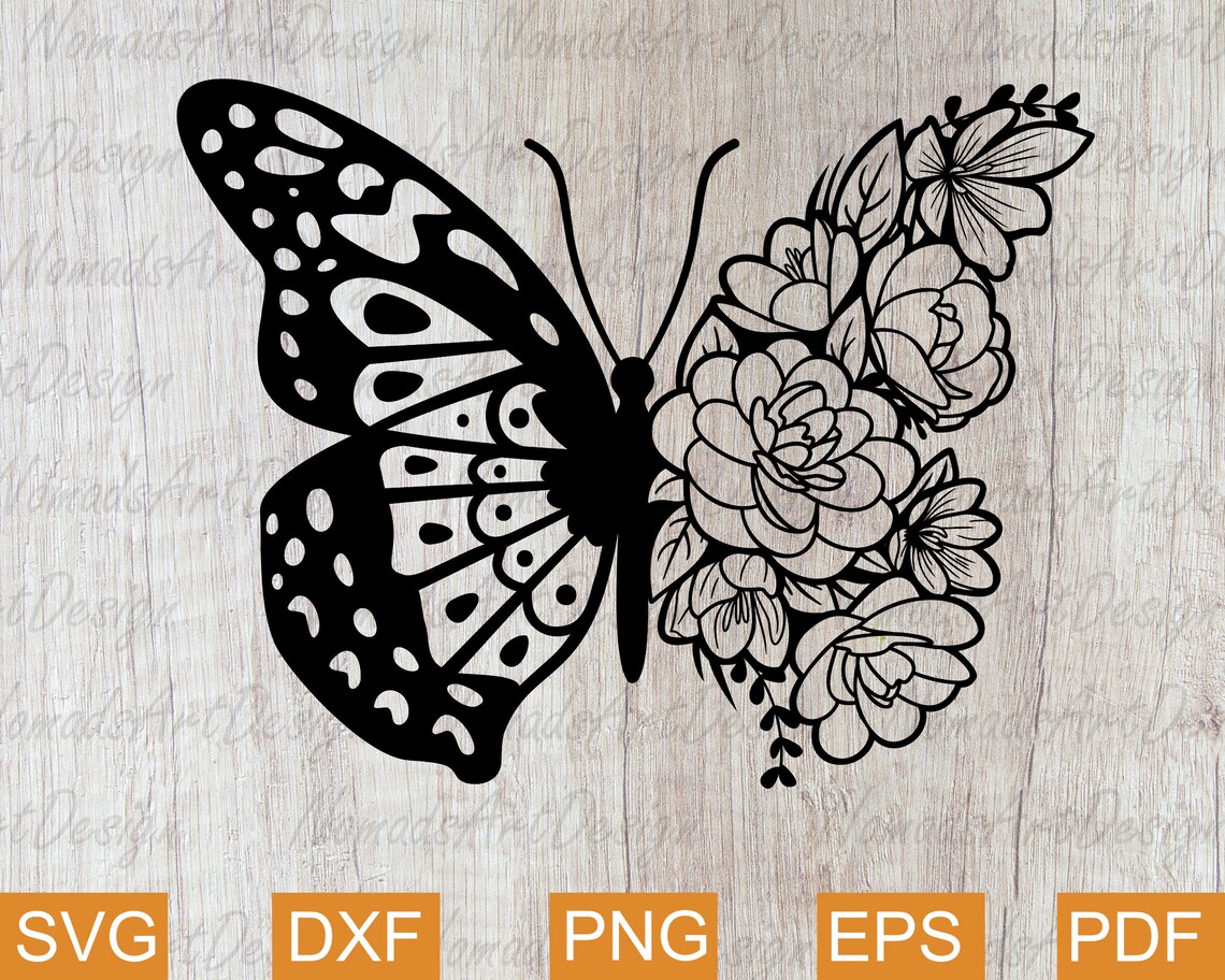 Butterfly Svg Butterfly Floral Svg Floral Butterfly Svg - Etsy