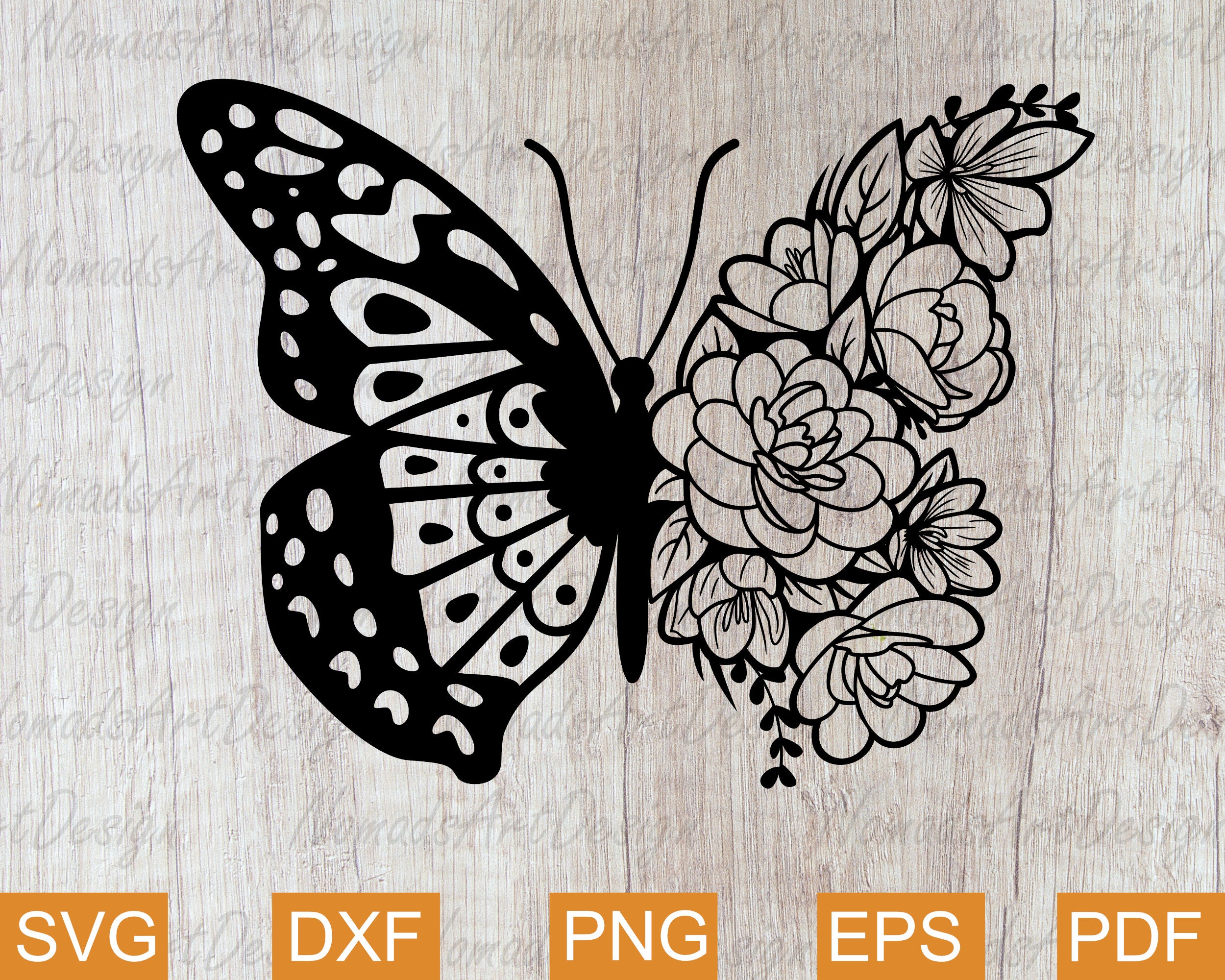 Butterfly Svg Butterfly Floral Svg Floral Butterfly Svg - Etsy
