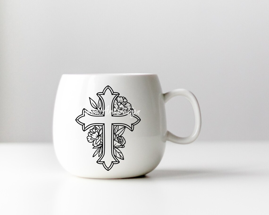 Floral Cross Svg Wood Cross Svg Flower Cross Svg Rose Svg - Etsy