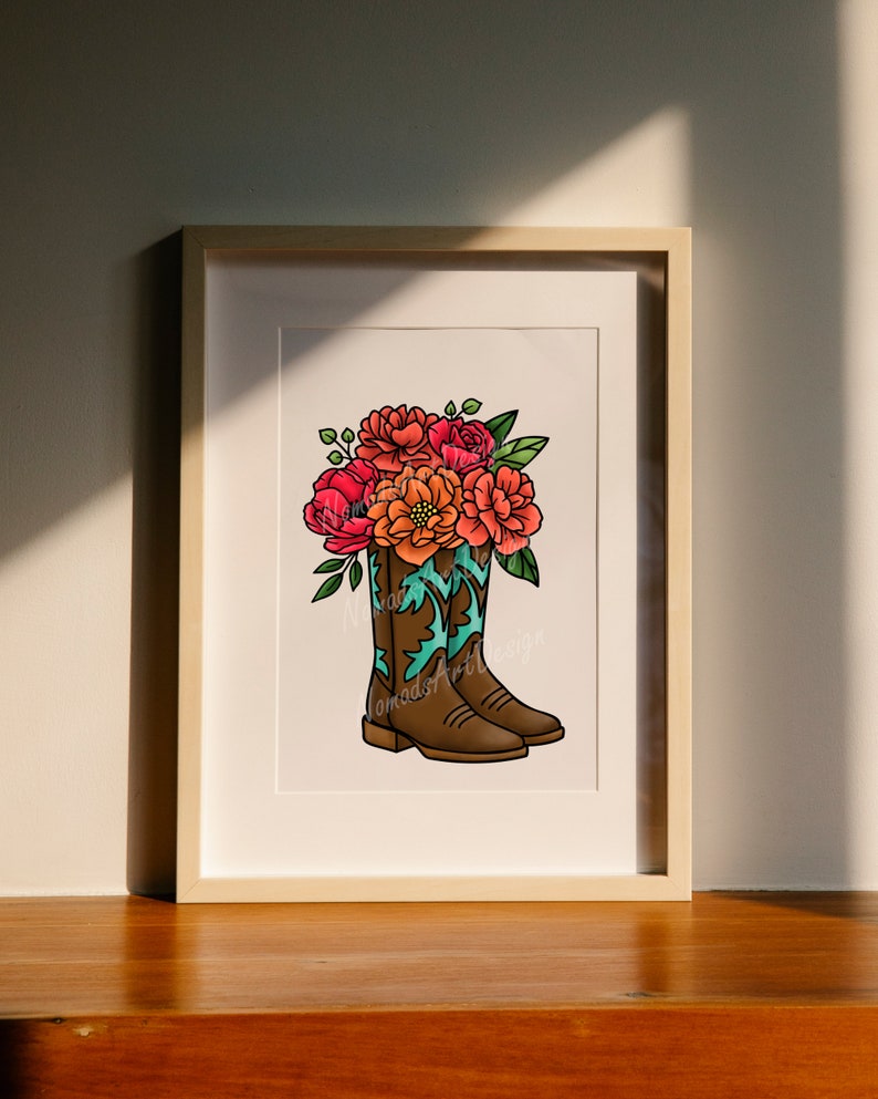 Cowboy Boots Svg Cowboy Boots Flowers Svg Girl Rodeo Svg - Etsy