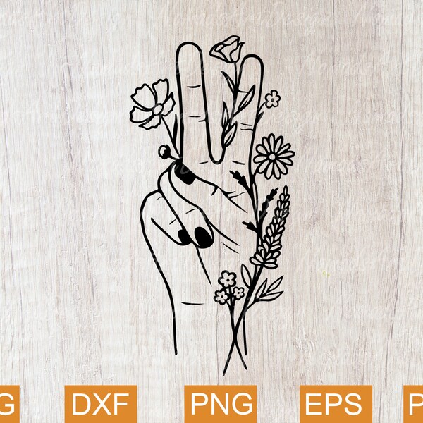 Peace Sign Daisy Svg - Etsy