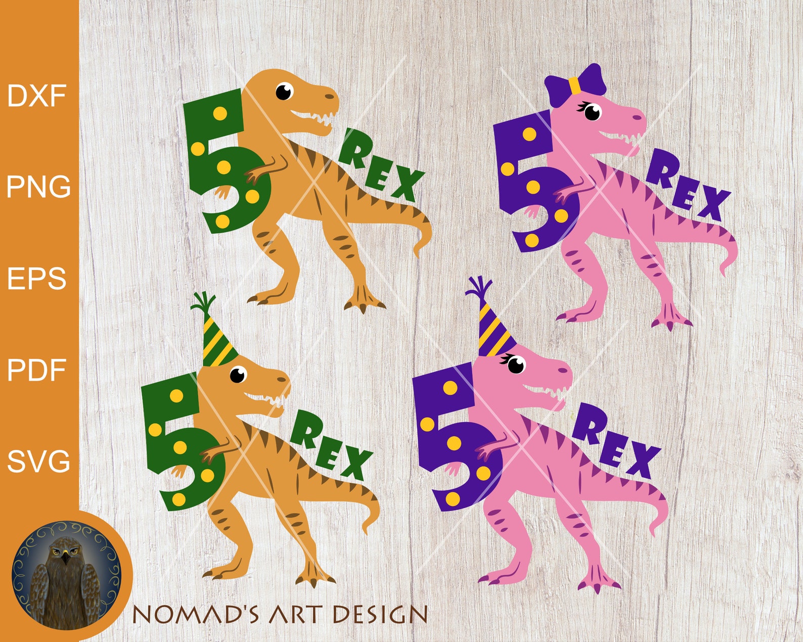 5th Birthday Svg Five a Saurus Svg T-rex Shirt Design - Etsy Canada