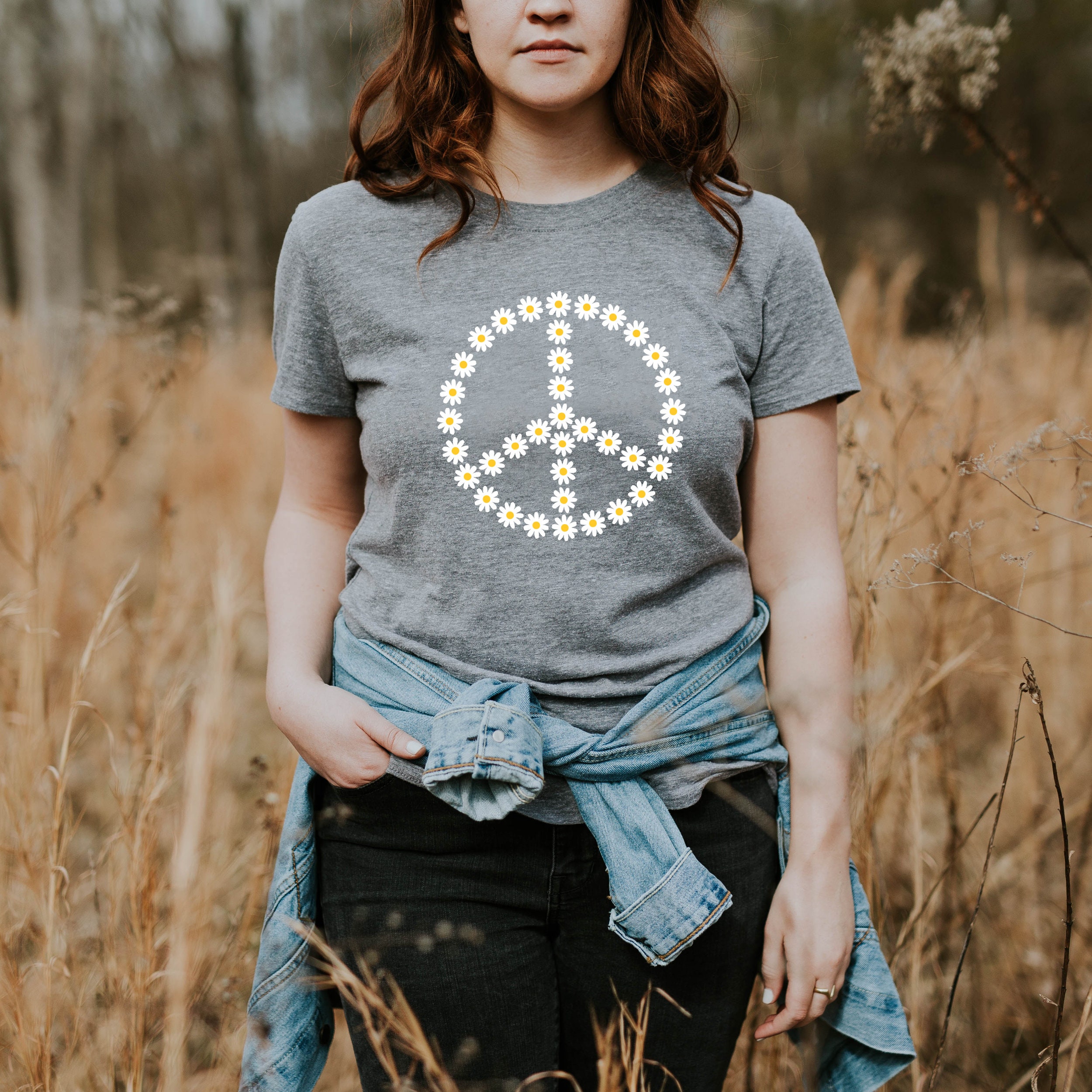 Peace Sign Svg Daisy Svg Hippie Svg Flower Wreath Svg Boho - Etsy