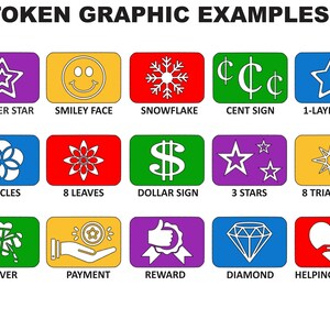 Token Set (8) for REWARDS Checklist - Etsy