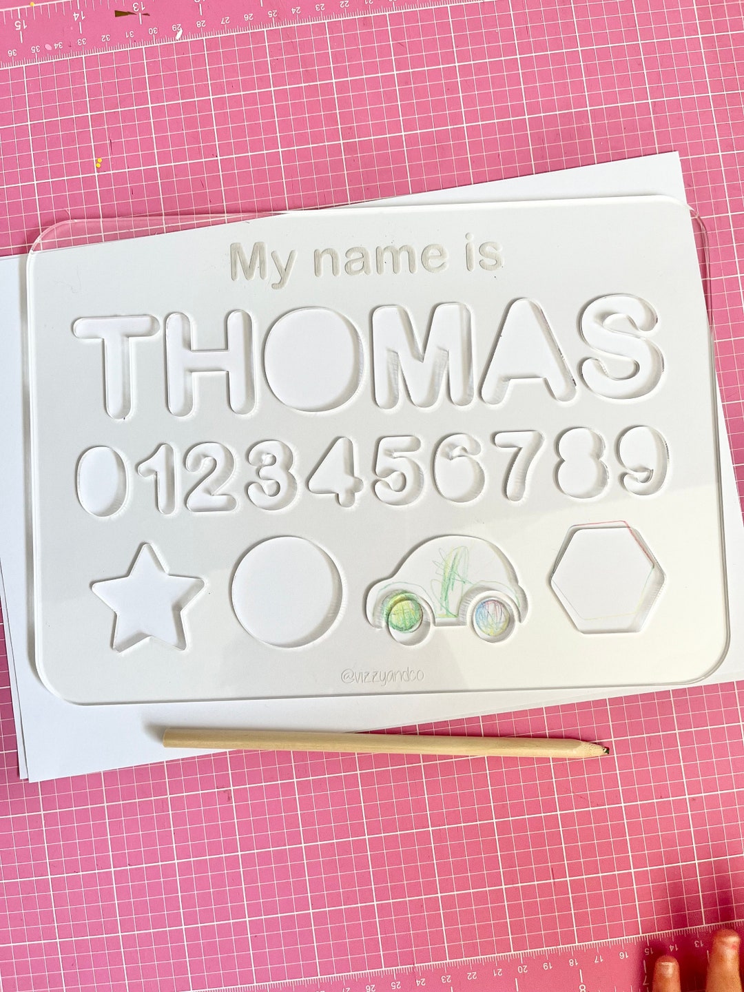 Personalised Name Stencil Custom Children's Name Stencil Kids Tracing ...